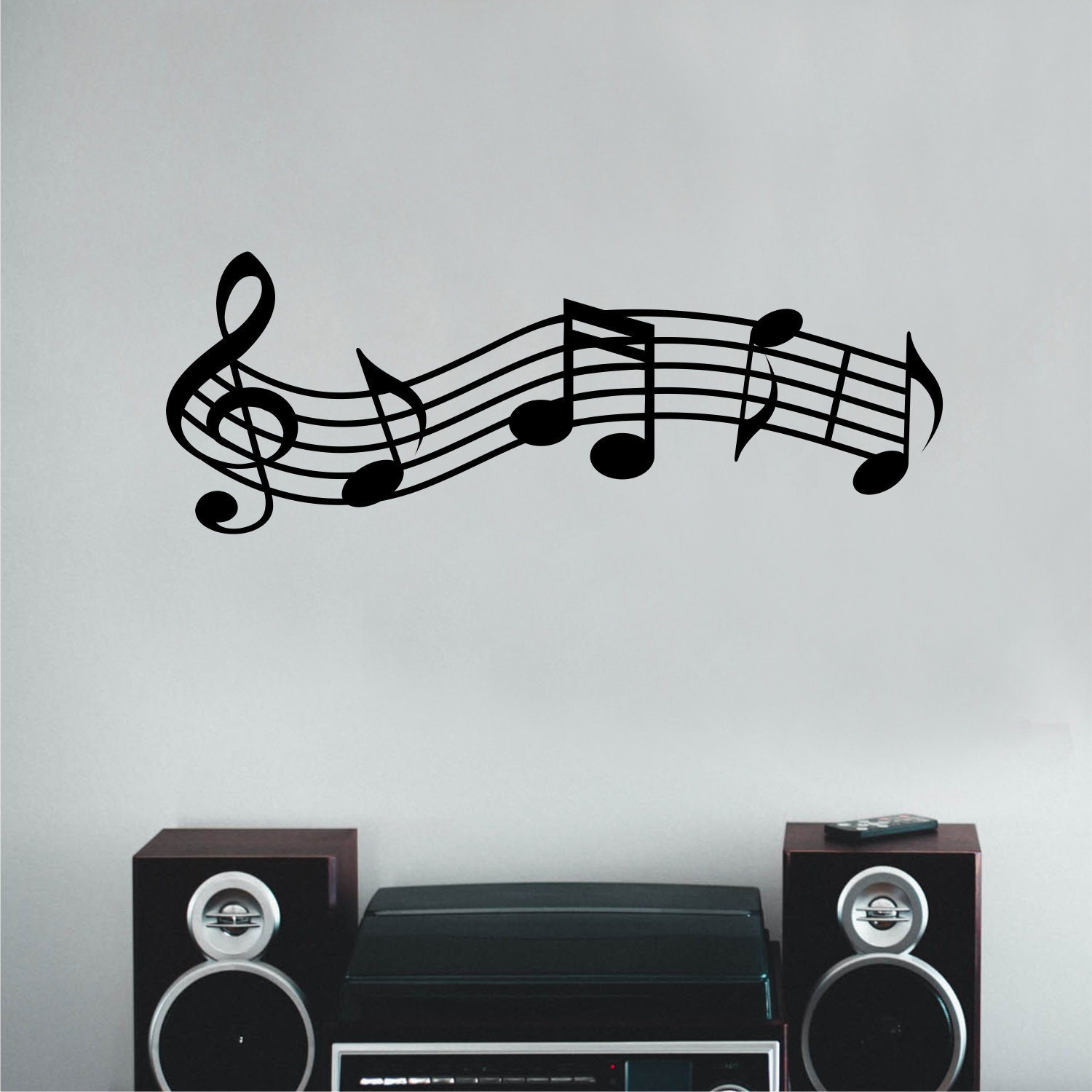 Music Wall Decal Musical Staff, Classroom Vinyl Wall Lettering, Dorm ...
