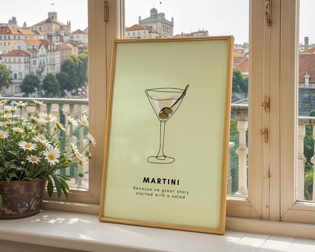 Martini Digital Print Products Bar Chart Wall Decor Original Painting ...