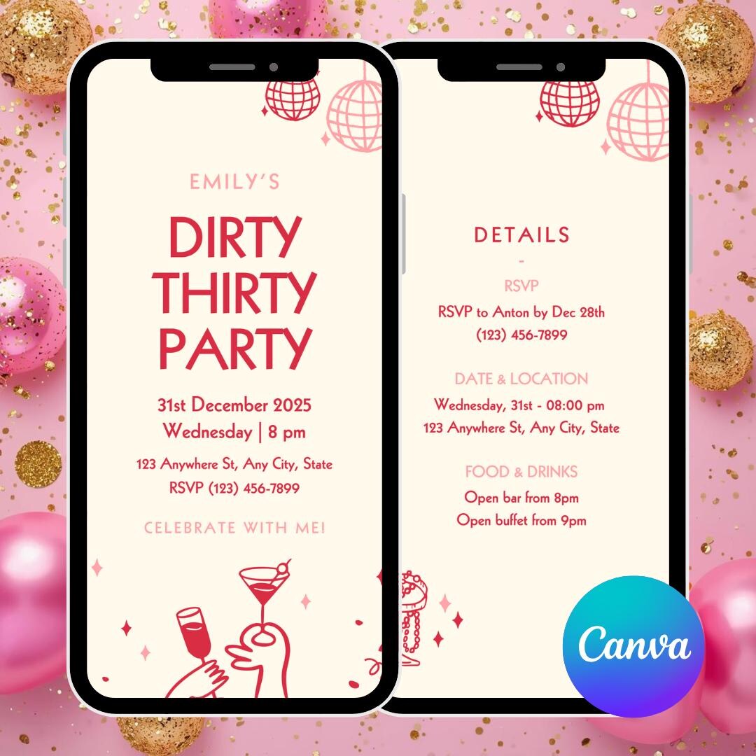 Editable Party Invitation Template | Multi‑occasion Celebration Invite ...