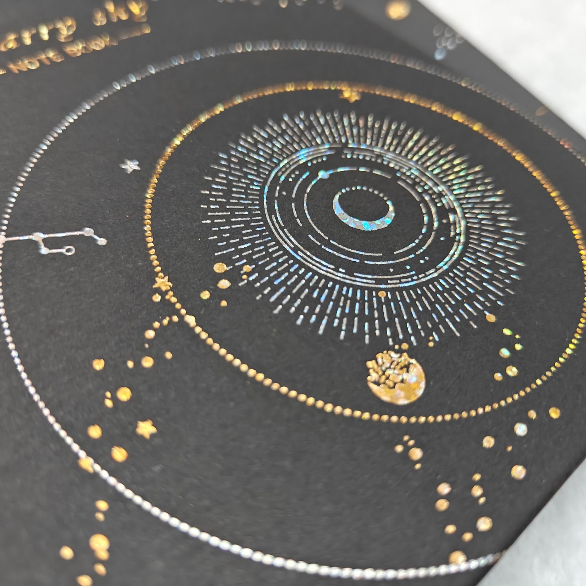 Black Paper Starry Notebook | Aesthetic Dark Journal | All-black Pages ...