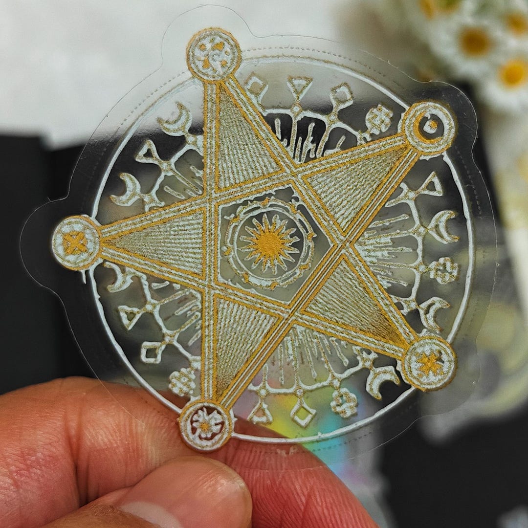 Holographic Totem Stickers: Fantasy Journal Scrapbook Decals - Etsy