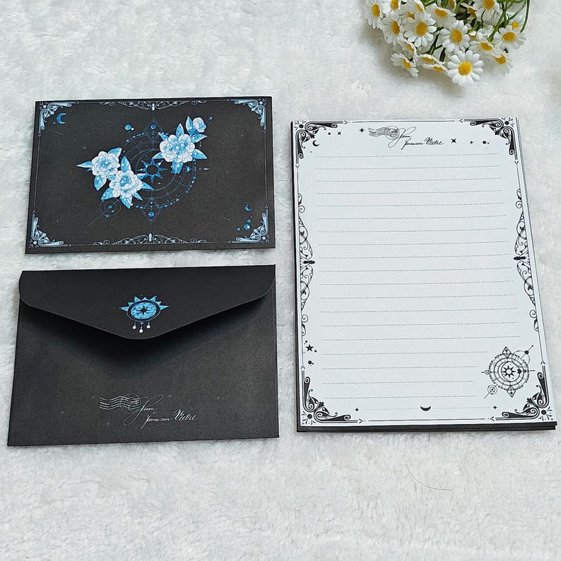 Gothic Stationery Set: Starry Butterfly Letter Writing Kit - Etsy