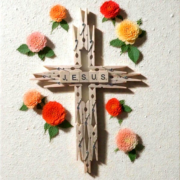 Clothespin Cross - Etsy