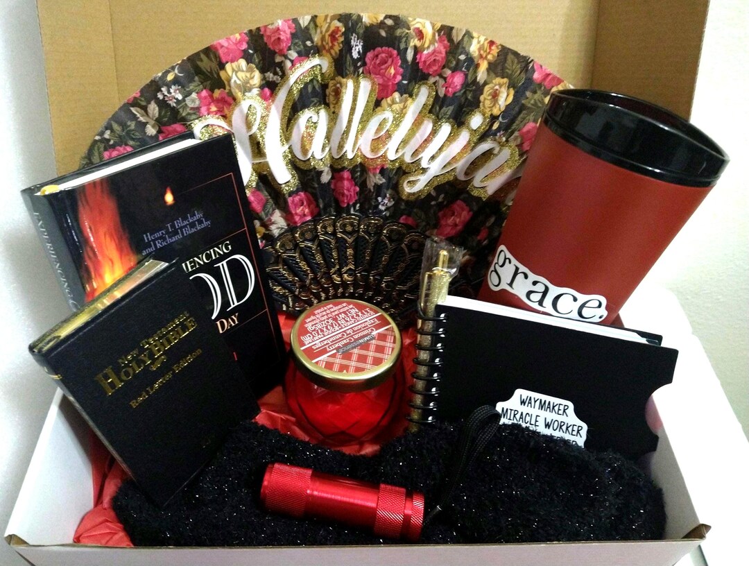 Custom Red and Black Christian Gift Box, Blessing Box, Faith Care ...