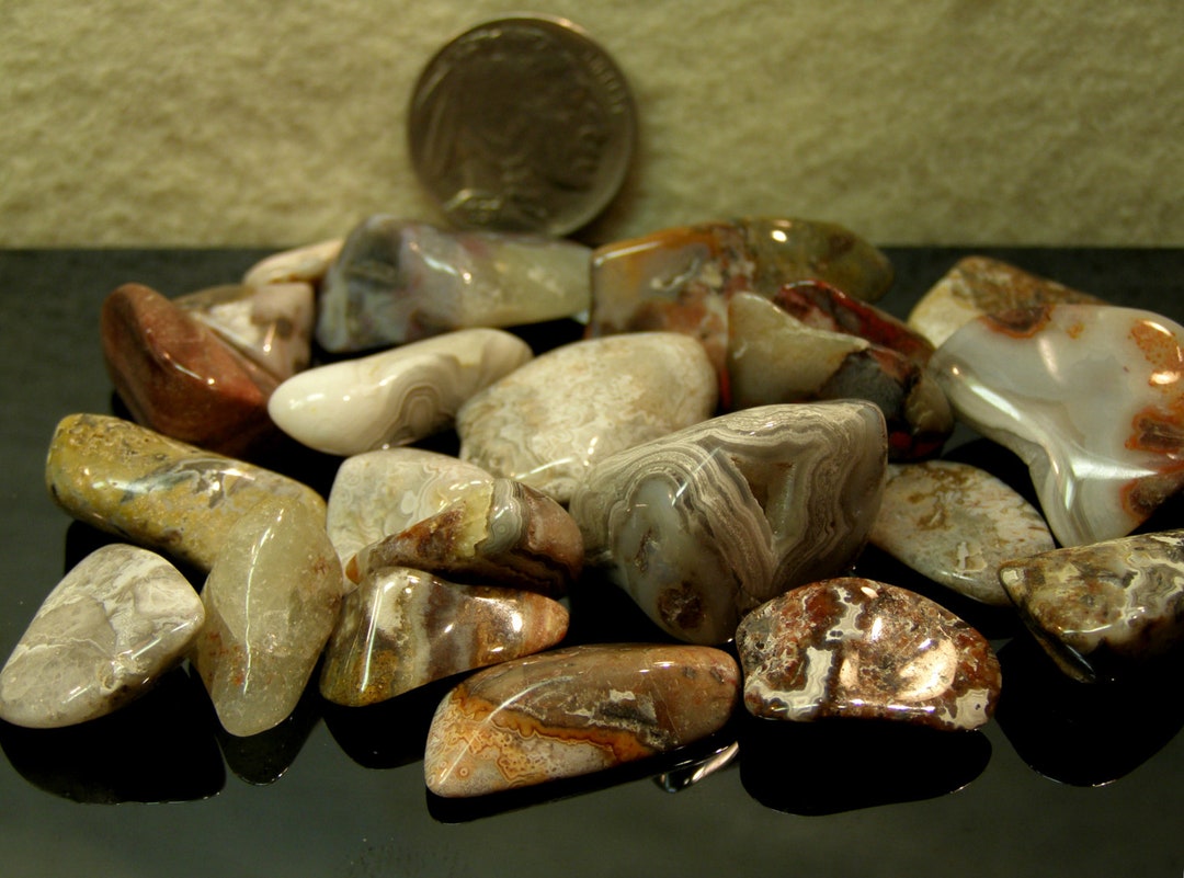 9176 Tumbled Agate 2 Oz Lot of Tumbled Agates Tumbled Gemstones From ...
