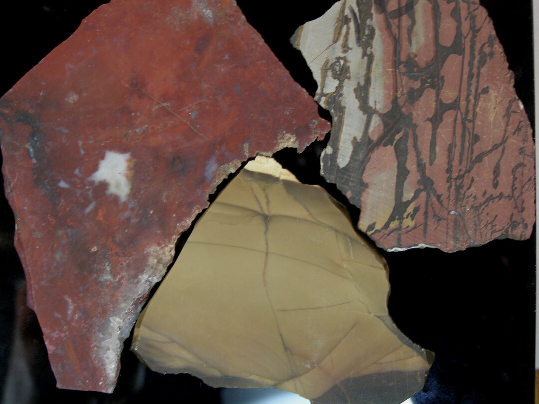 7046 Jasper Slabs Lot of Three Unpolished Jasper Lapidary Slabs ...