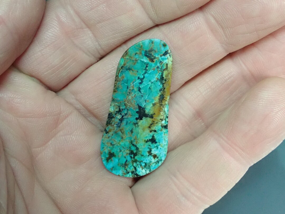 30498 Chrysocolla Cabochon Hand Made Chrysocolla in Pegmatite Cabochon ...