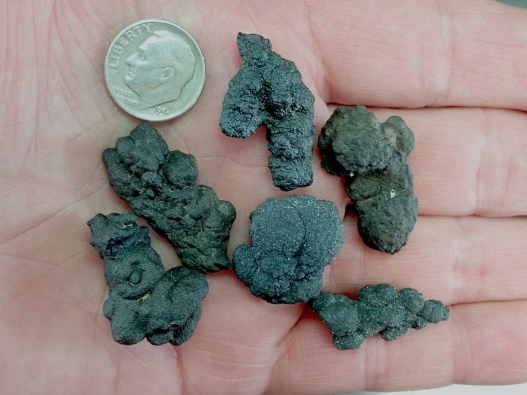 20098 Psilomelane Specimens 6 Piece Lot Botryoidal Psilomelane ...