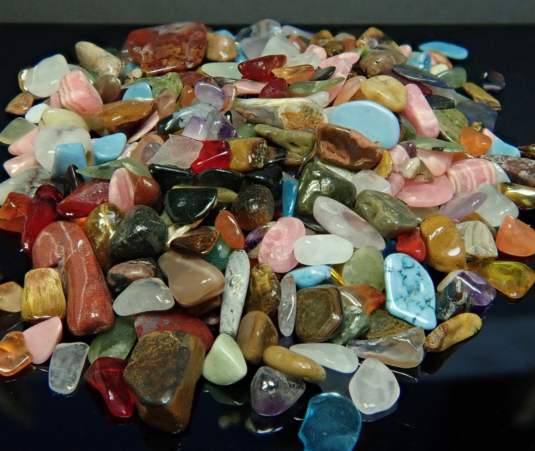 9851 Eclectic Mix of Tumbled Stones 2 Oz of Mixed Tumble Polished ...