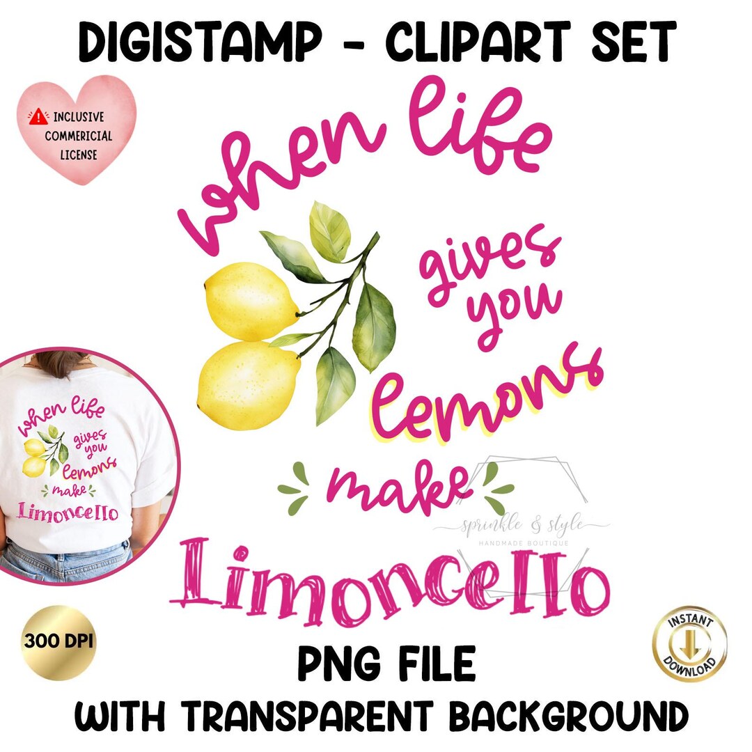 Limoncello Plotterdatei, German Bundle , Limoncello Spritz Clipart ...
