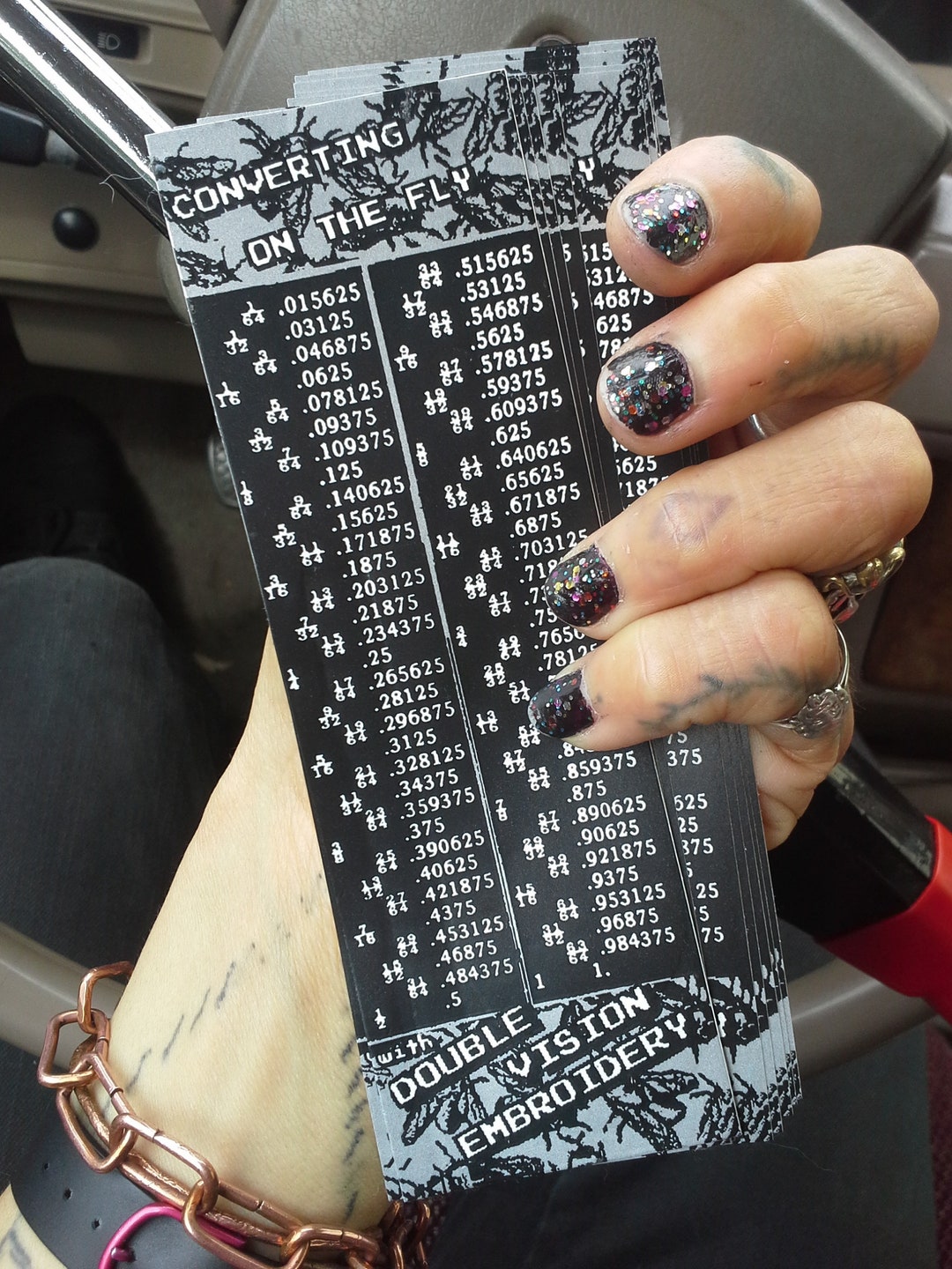 Pair of Conversion Chart Stickers Fraction to Decimal Set of 2 - Etsy