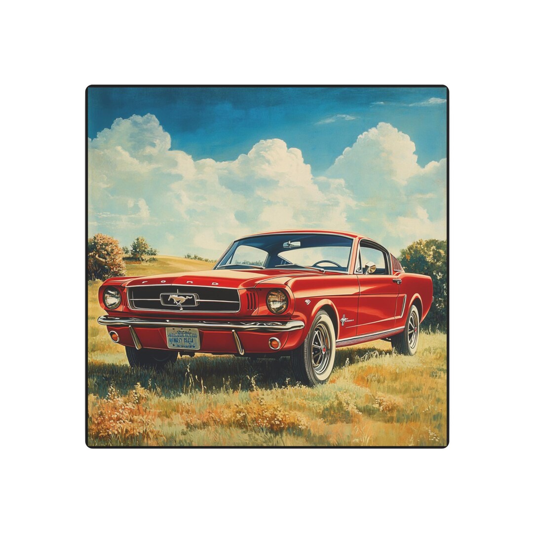 Classic Red Ford Mustang Metal Art Sign - Etsy