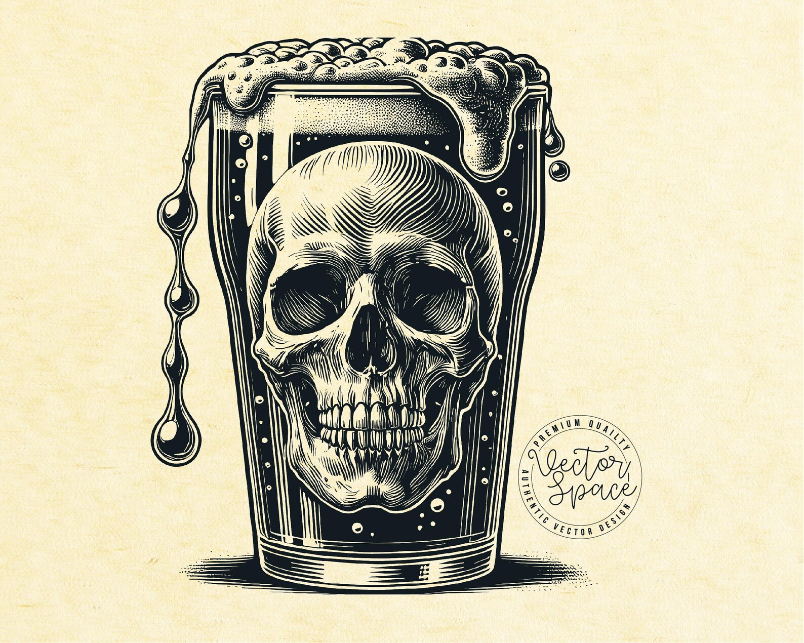 Skull Beer Illustration Vector, Skull Head SVG, Beer Mug, Alcoholic ...