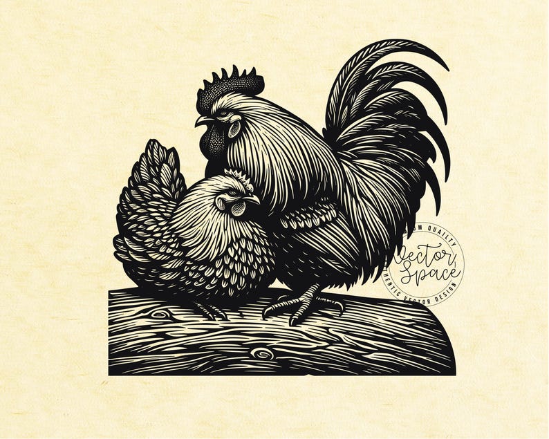 Rooster Hen SVG, Chiken Rooster Svg, Farm Rustic Animal, Hen Chicken ...