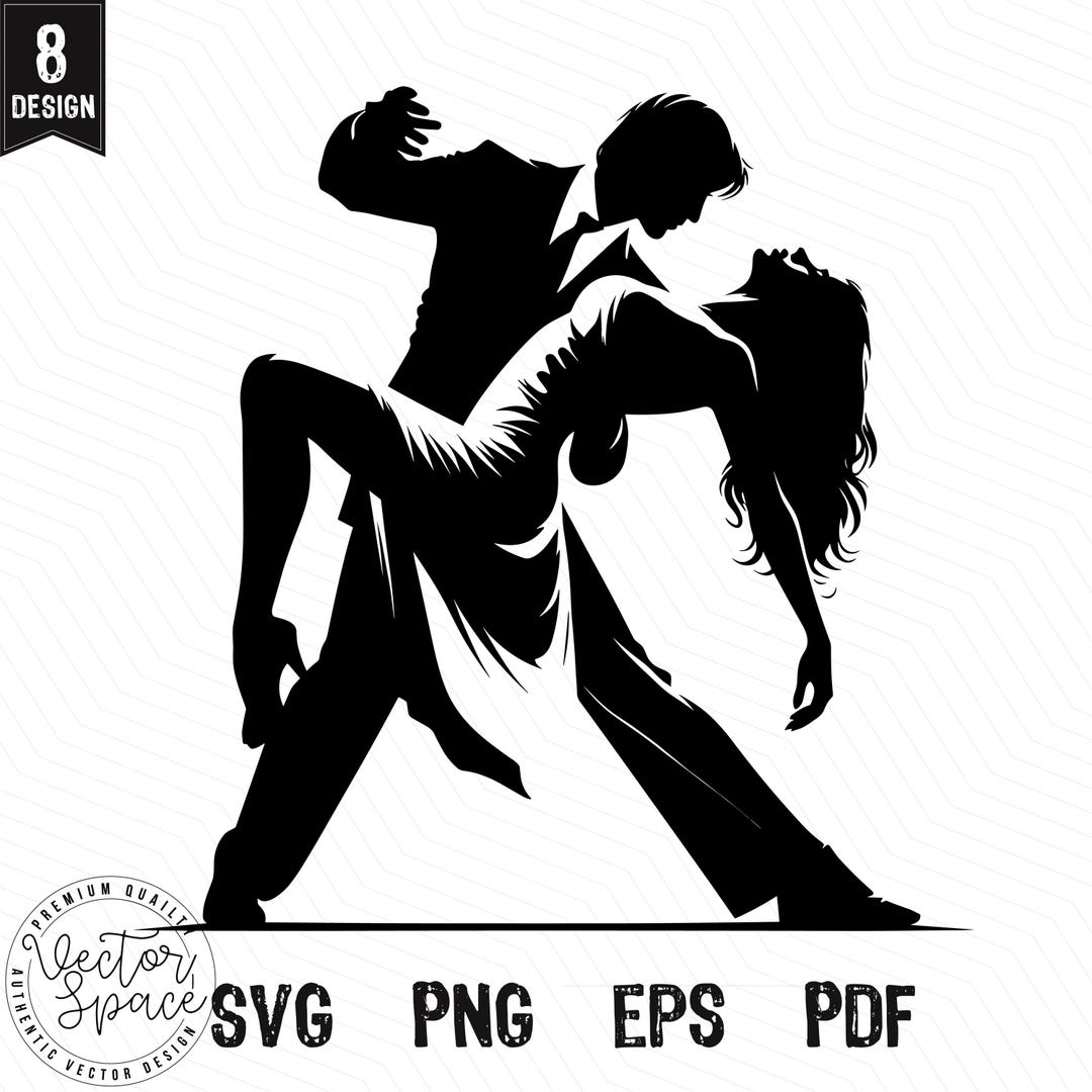 Dancing Couple SVG, Ballroom Dance, Tango Dance, Dancer Laser Cut ...