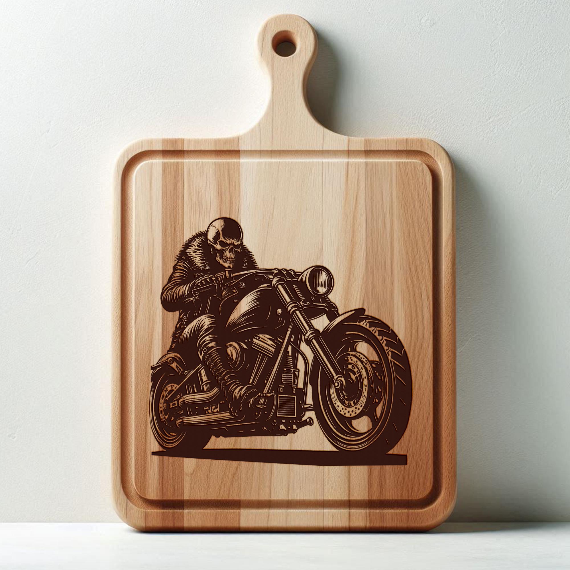 Skeleton Rider SVG, Skull Biker, Skeleton Riding Motorcycle, Dark Skull ...