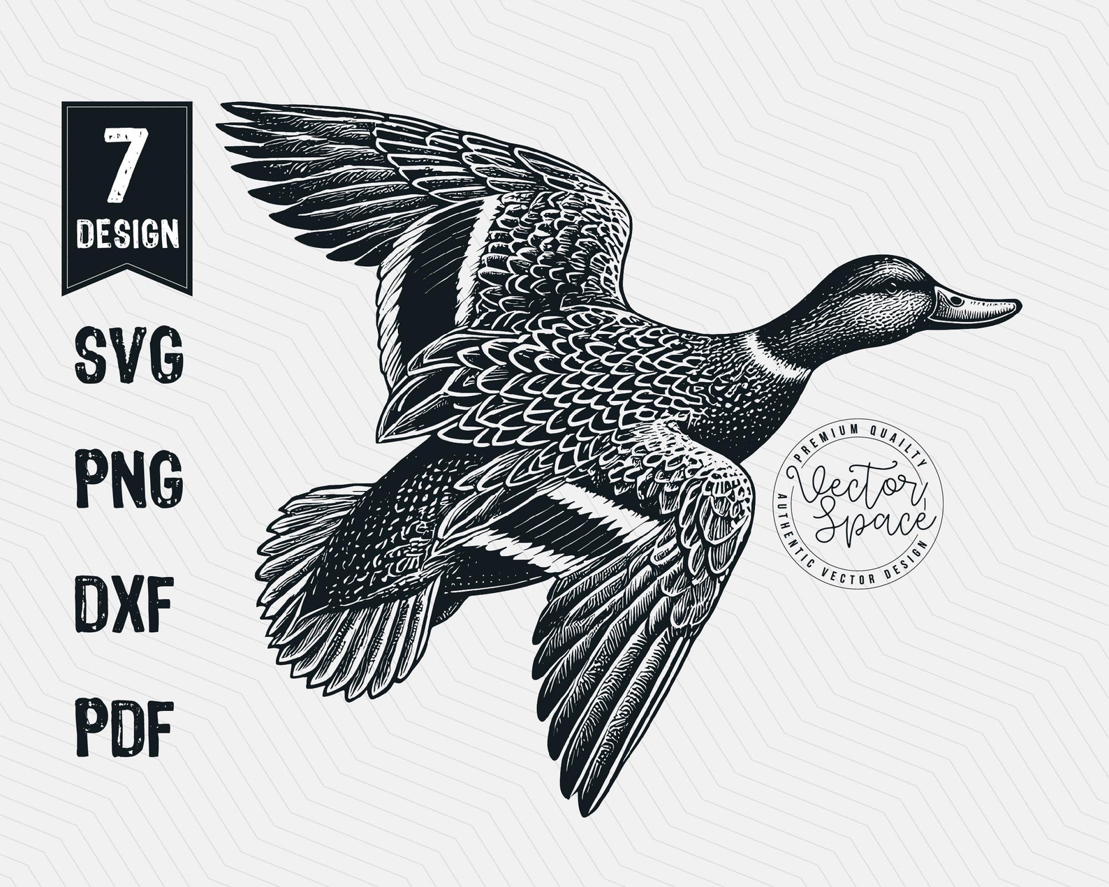 Mallard Duck Illustration Vector, Duck Hunting SVG, Mallard Duck Vector ...