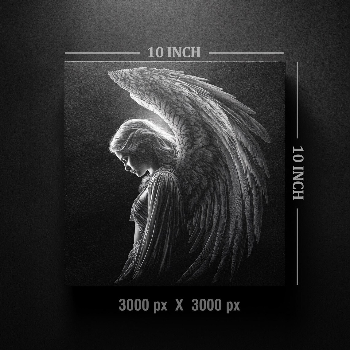 Fallen Angel PNG Bundle: Gothic Laser Engraving Clipart (digital ...