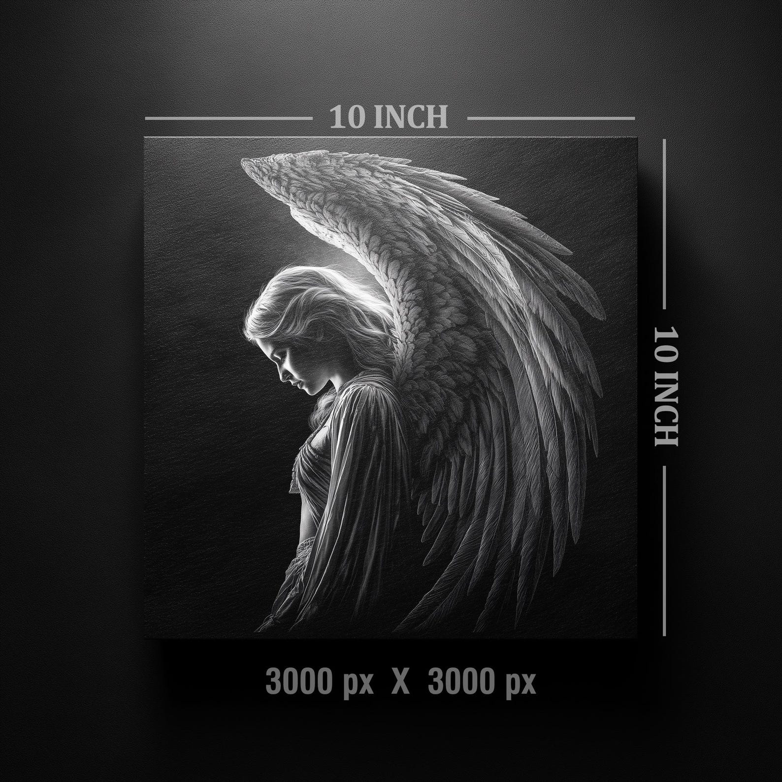 Fallen Angel PNG Bundle: Gothic Laser Engraving Clipart (digital ...