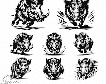 Wild Boar SVG, Wild Hog SVG, Wild Pig SVG, Wild Boar Digital Download ...