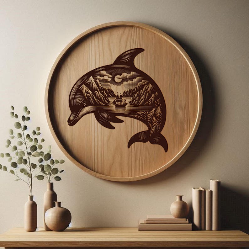 Dolphin Illustration Vector, Dolphin SVG, Dolphin Ship, Dolphin ...