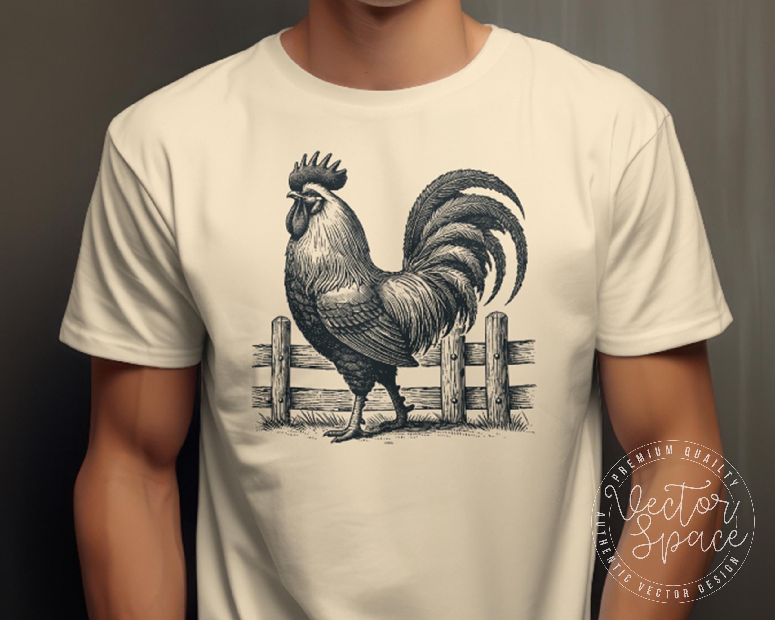 Rooster Illustration Vector SVG, Rooster SVG, Rooster Chicken, Crowing ...