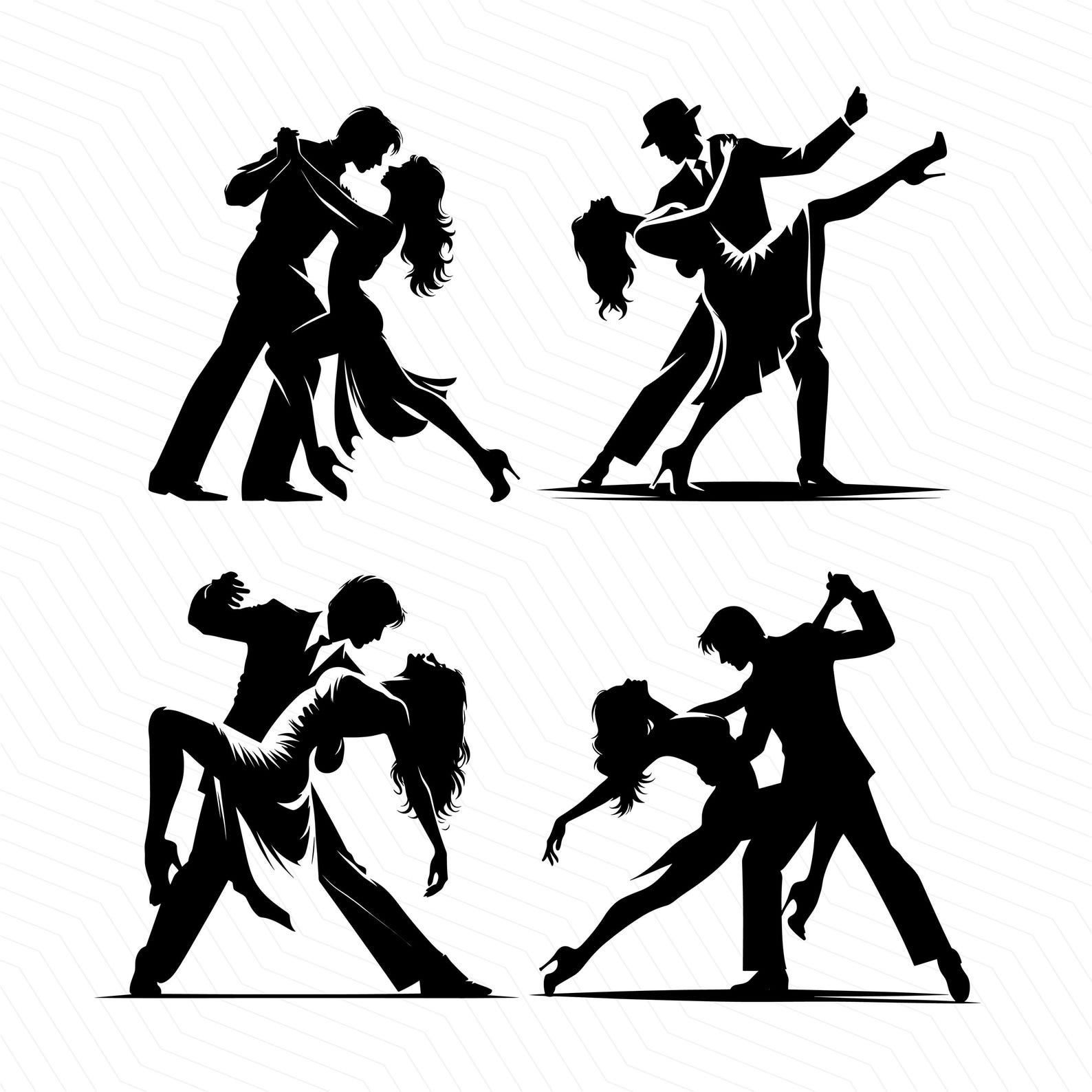 Dancing Couple SVG, Ballroom Dance, Tango Dance, Dancer Laser Cut ...