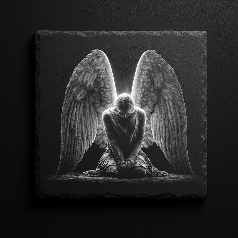 Fallen Angel PNG Bundle: Gothic Laser Engraving Clipart (digital ...
