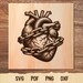 Heart Chain Vector Illustration, Love Heart Symbol, Gothic Heart SVG ...