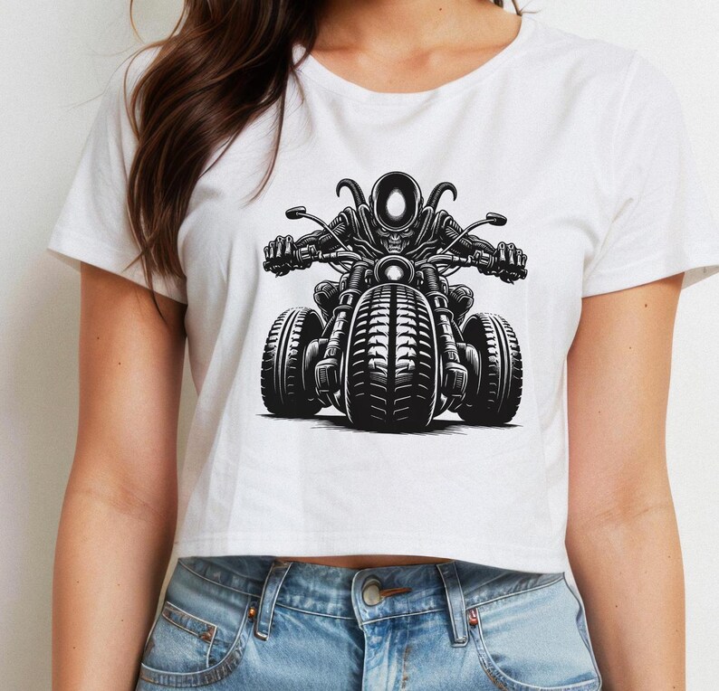 Alien Riding Motorcycle SVG, Alien Biker, Alien Rider, Alien Head ...