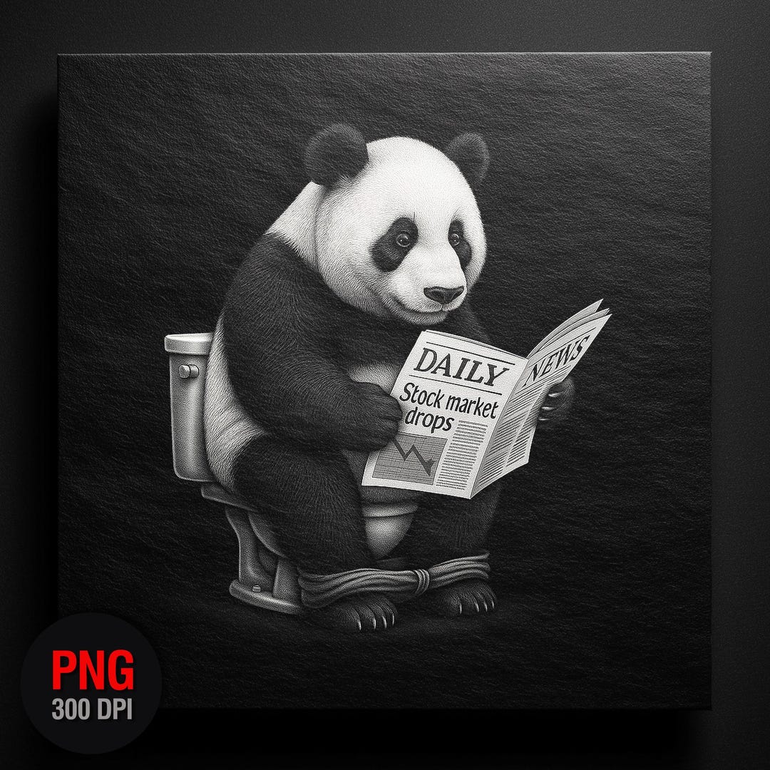 Funny Panda Slate Engraving: High-contrast Laser Design (PNG Digital ...