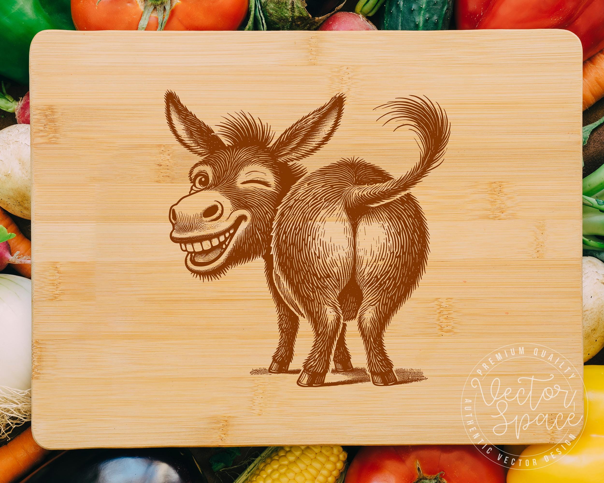 Donkey Illustration Vector, Funny Donkey SVG, Donkey Face, Donkey Head ...