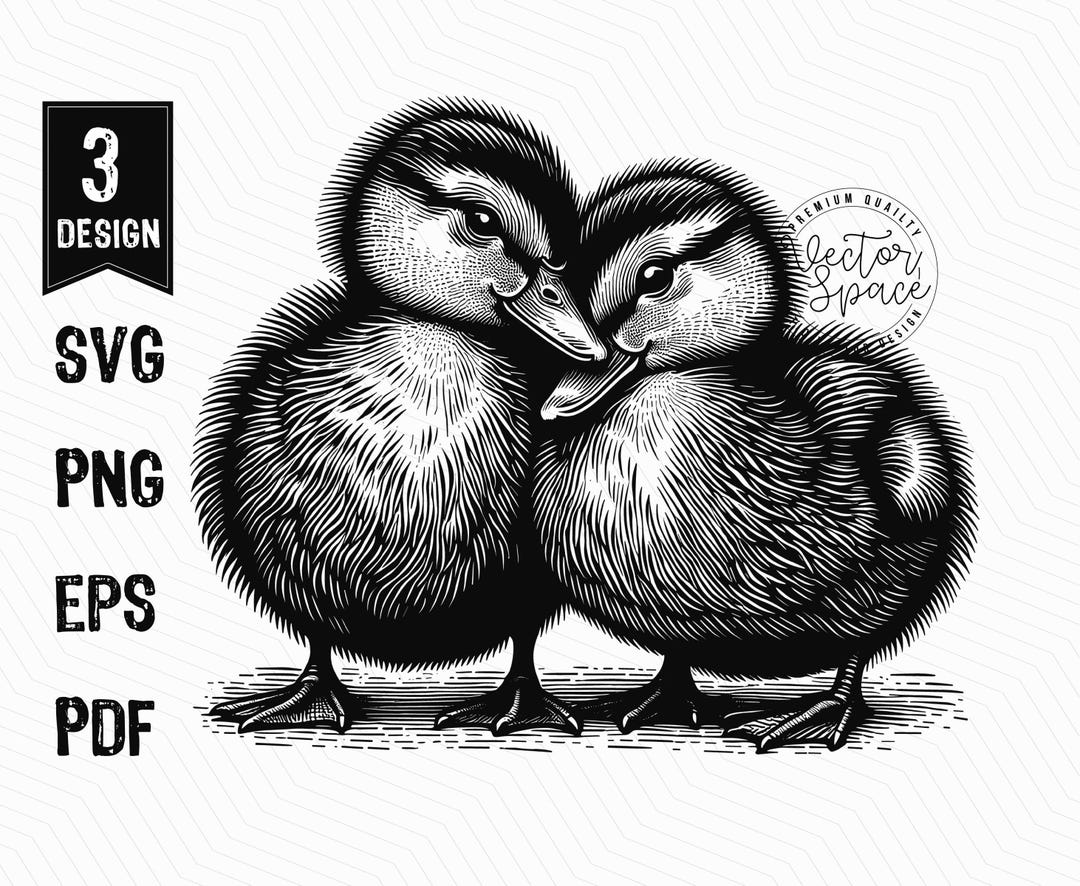Cute Duck Duckling SVG, Duckling Svg, Duck Svg, Nuzzling Duck, Adorable ...