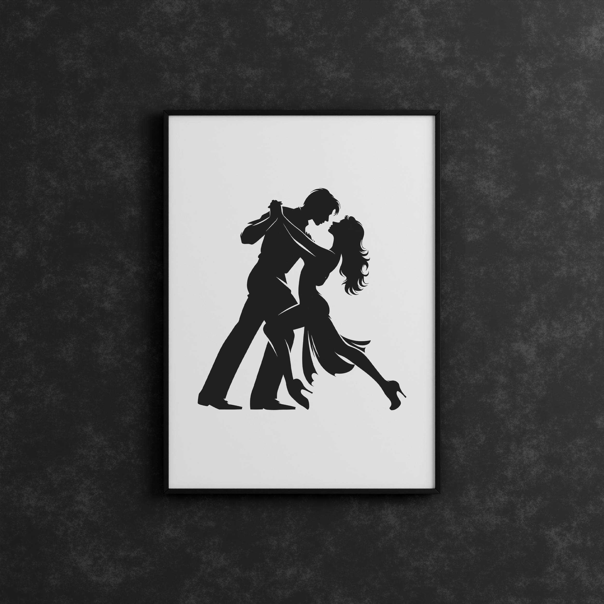 Dancing Couple SVG, Ballroom Dance, Tango Dance, Dancer Laser Cut ...