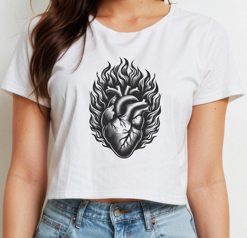 Flame Heart SVG, Fire Heart, Burn Heart, Heart Love Sign, Anatomical ...