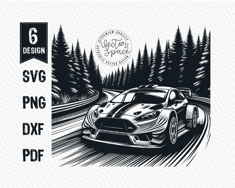 Rally Car Illustration Vector, Dakar Rally Car, Rally Car on Forest ...