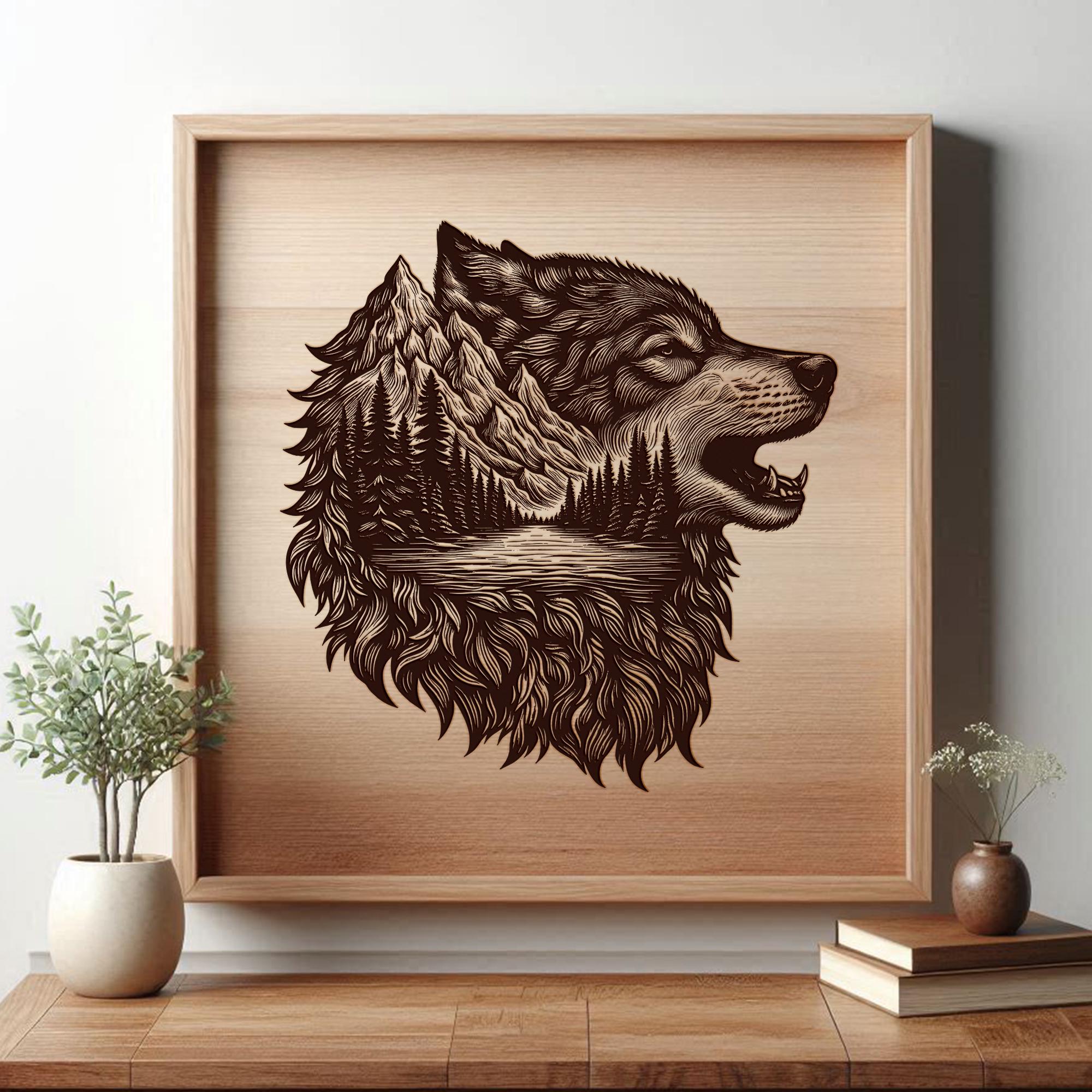 Wildlife Wolf SVG | Wild Wolf Clipart | Animal Illustration Vector ...
