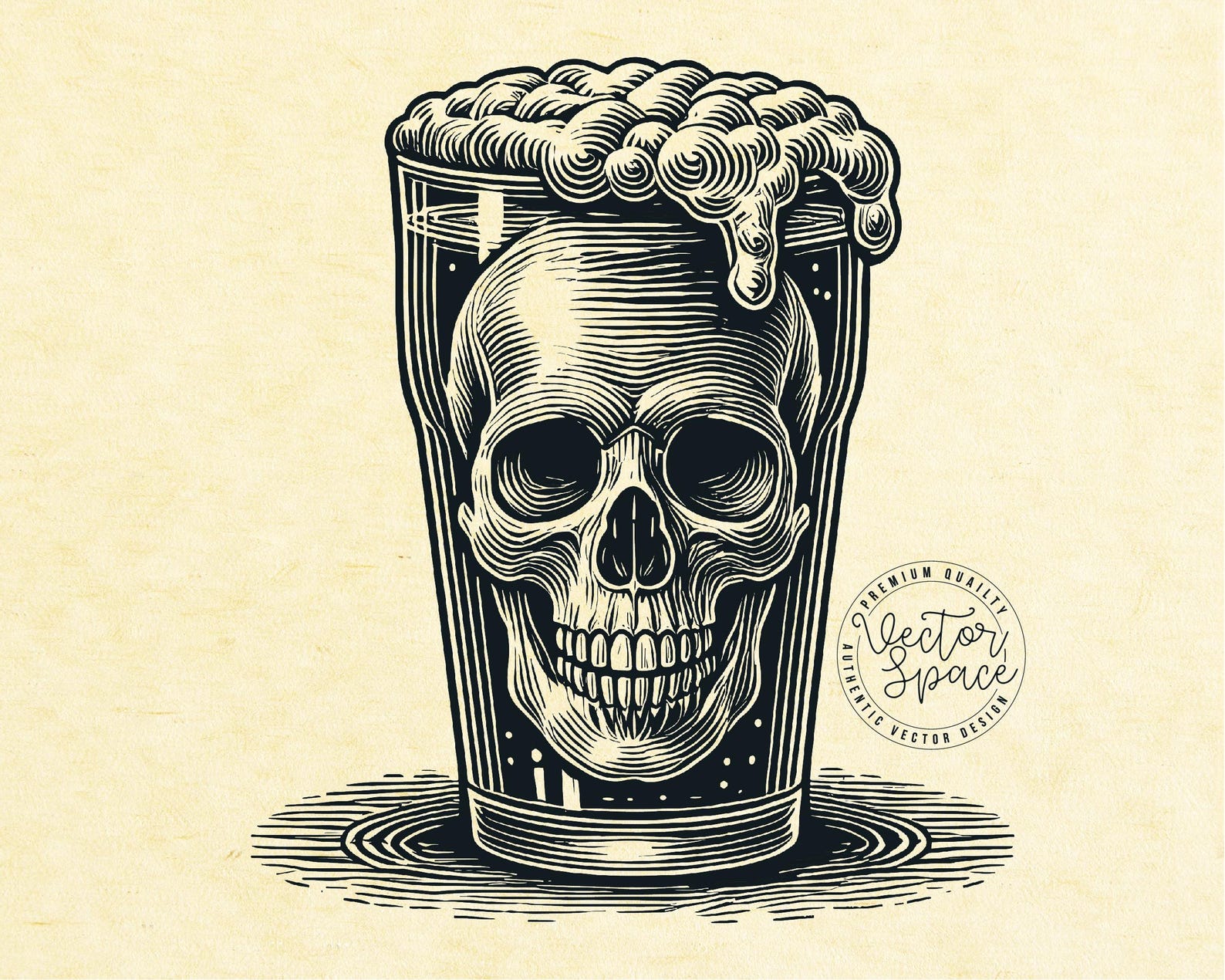 Skull Beer Illustration Vector, Skull Head SVG, Beer Mug, Alcoholic ...