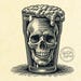 Skull Beer Illustration Vector, Skull Head SVG, Beer Mug, Alcoholic ...