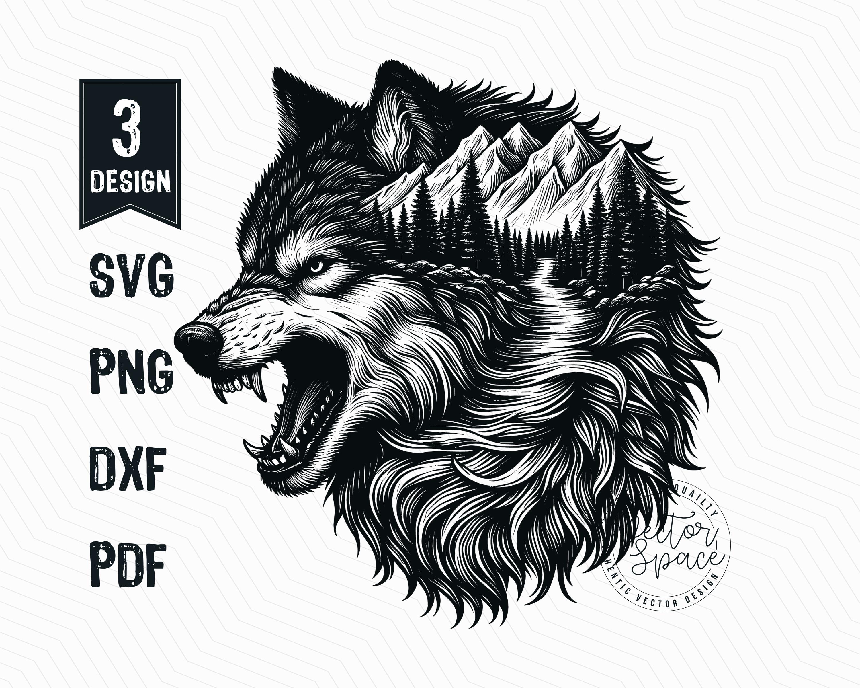 Wildlife Wolf SVG | Wild Wolf Clipart | Animal Illustration Vector ...