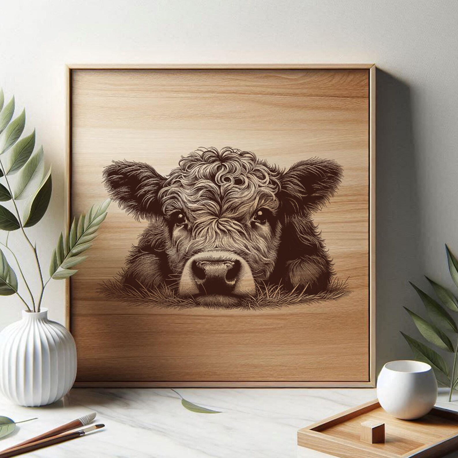 Cow Calf Illustration Vector SVG, Cute Calf SVG, Angus Calf Cow, Baby ...