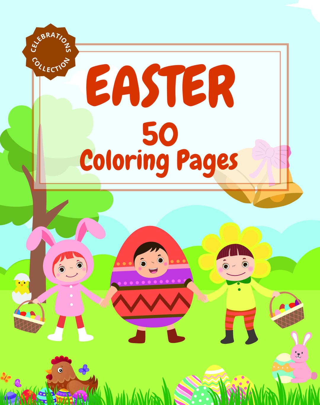 50 EASTER Coloring Pages I to Print I Scenes I Birds I Squirrels I ...