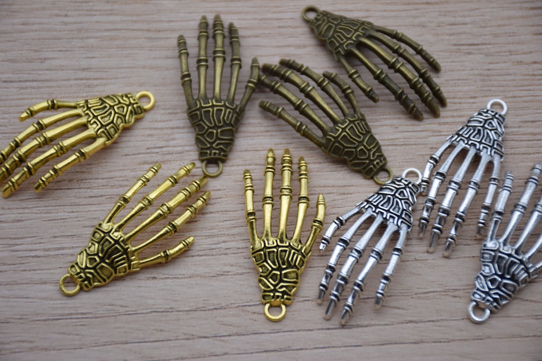 Skeleton Hand Pendant,skull Hand Charm,jewelry Making Supplies,necklace ...