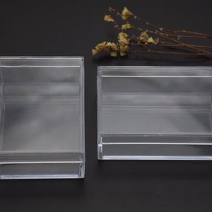 6pieces 70mmx50mmx22mm Rectangle Clear Plastic Box,transparent Ps Box ...