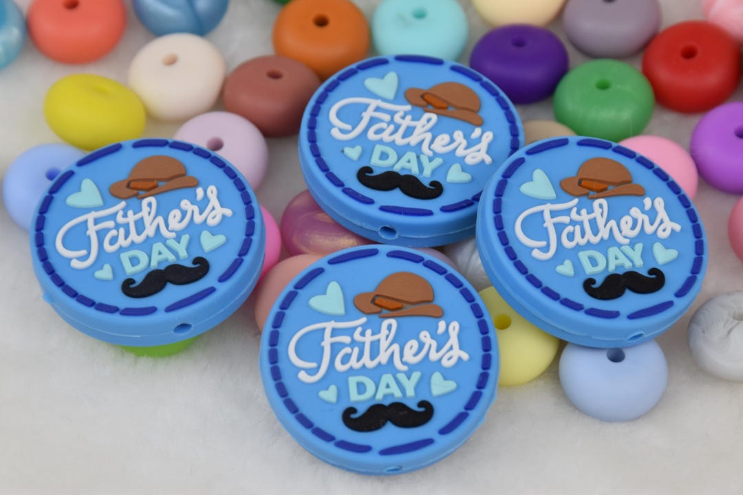 Cowboy Father's Day Dad Silicone Beads,silicone Focal Beads,charms ...
