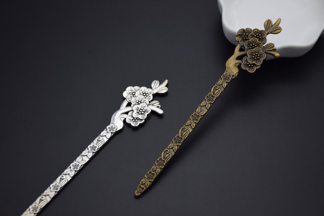 1piece Metal Hair Sticks,flower Hair Sticks,tree Hair Pins,floral Hair ...