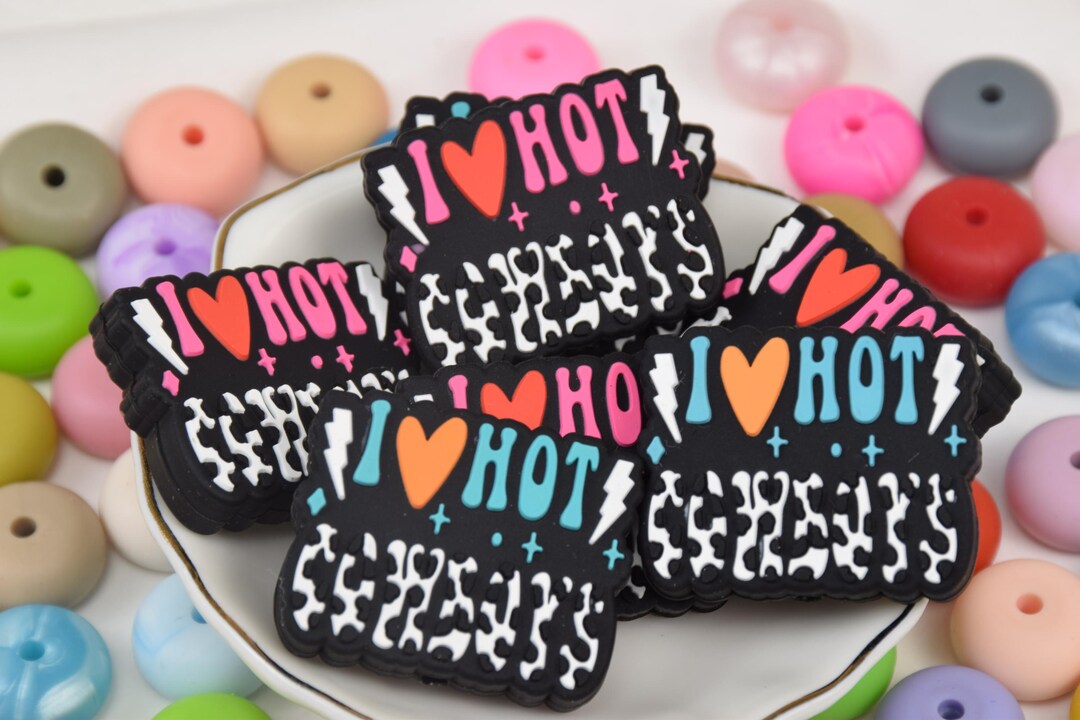 I Love Hot Cowboys Silicone Focus Beads,focal Beads,loose Pen Beads ...