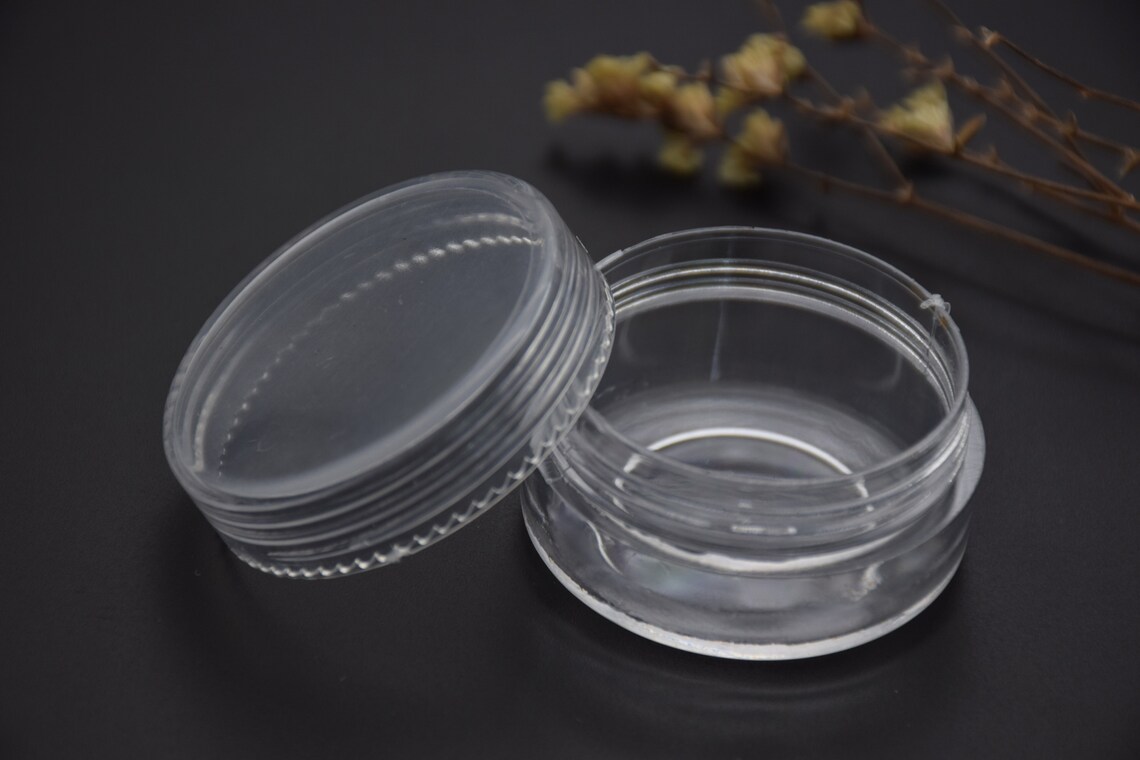 12pieces 39mmx21mm Round Clear Plastic Box,transparent Ps Box With Lid ...