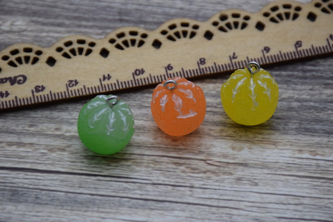 10 Resin Cabochons Orange Fruit Cabochons Charms DIY Craft Decoration ...