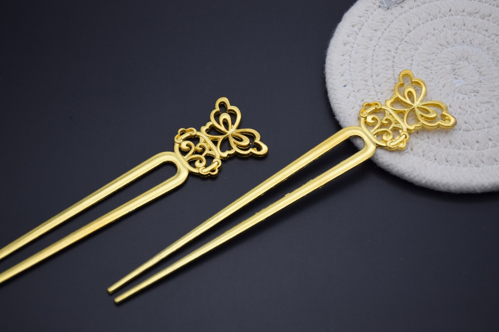 1piece Metal Hair Stickssimple Hair Stickspattened Hair - Etsy